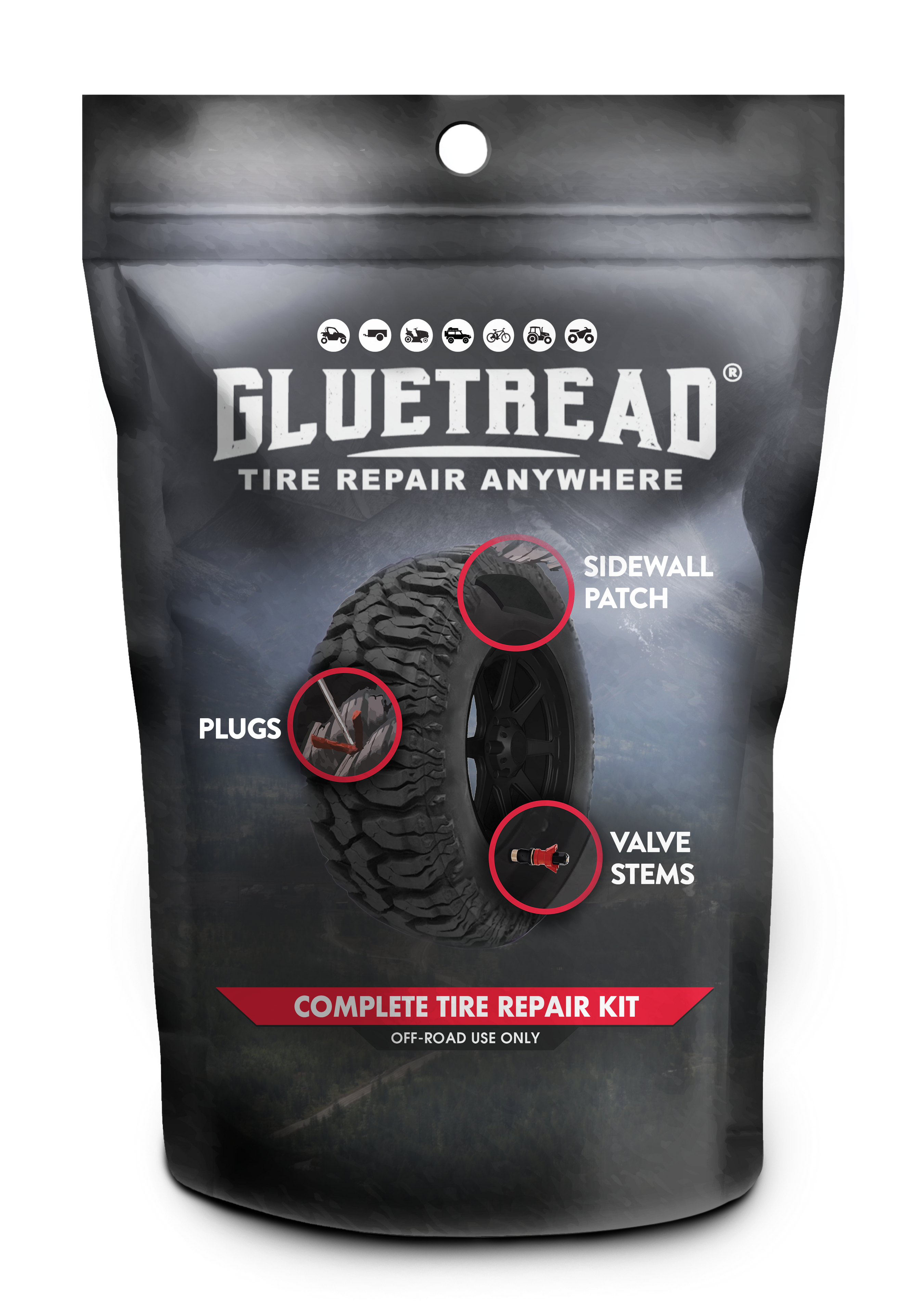 GlueTread's New Complete Tire Repair Kit